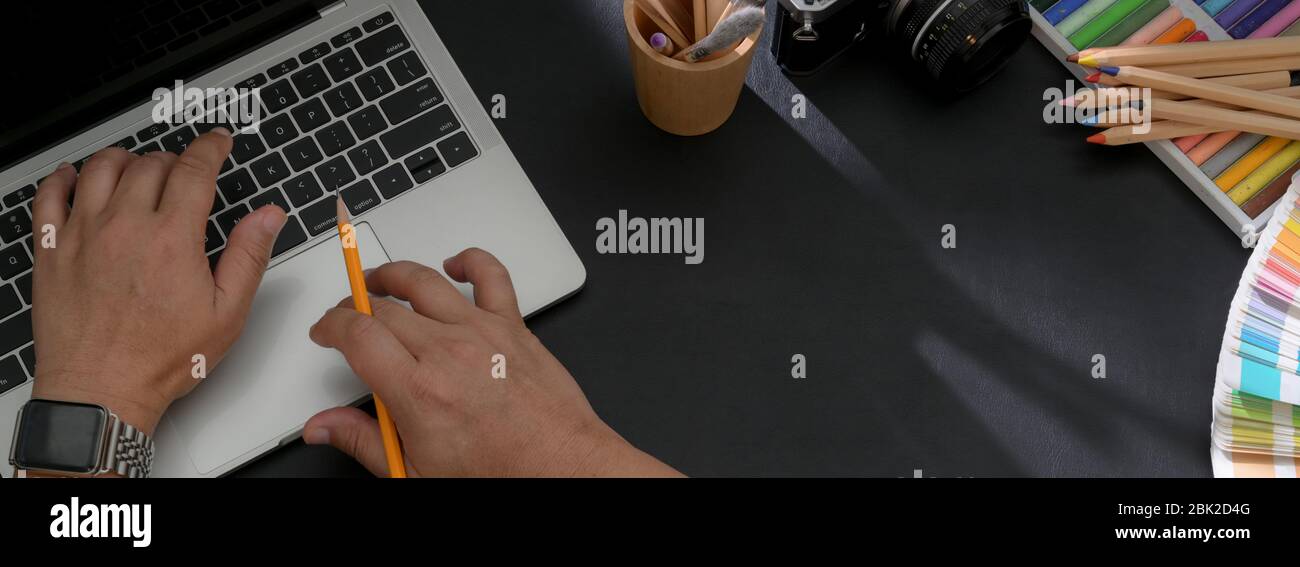 Top view graphic designer working hi-res stock photography and images ...