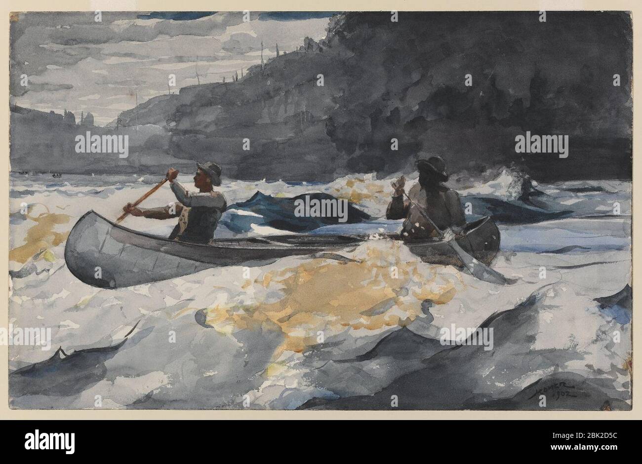 Winslow Homer - Shooting the Rapids (1902 Stock Photo - Alamy