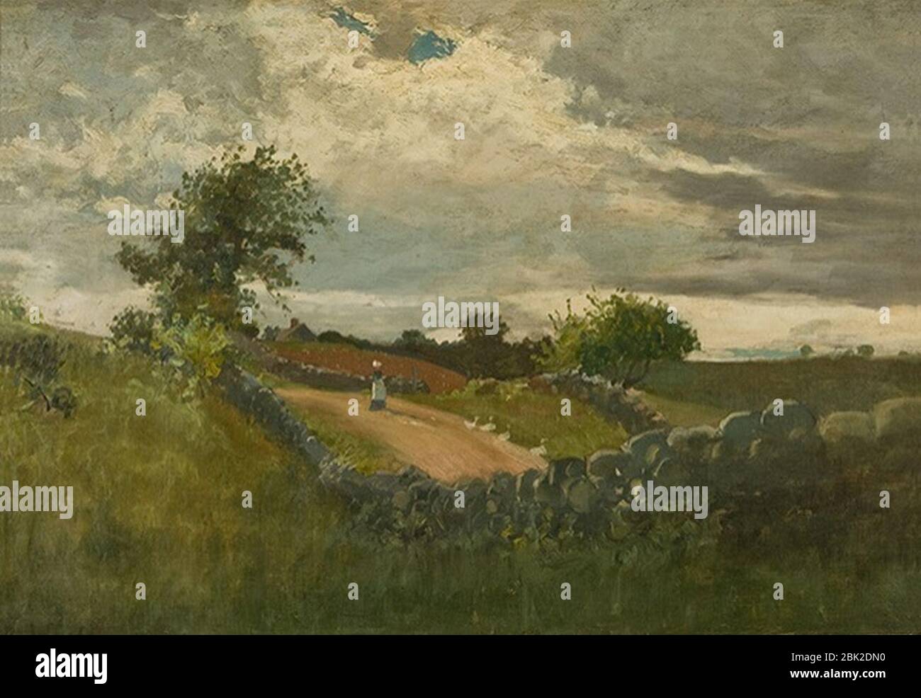 Winslow Homer - Woman Driving Geese (1870s Stock Photo - Alamy