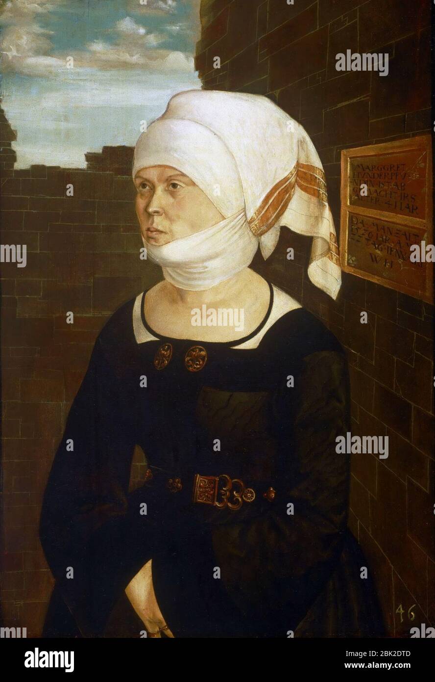 Wolf Huber - Bildnis der Margarete Hundertpfundt (1526 Stock Photo - Alamy