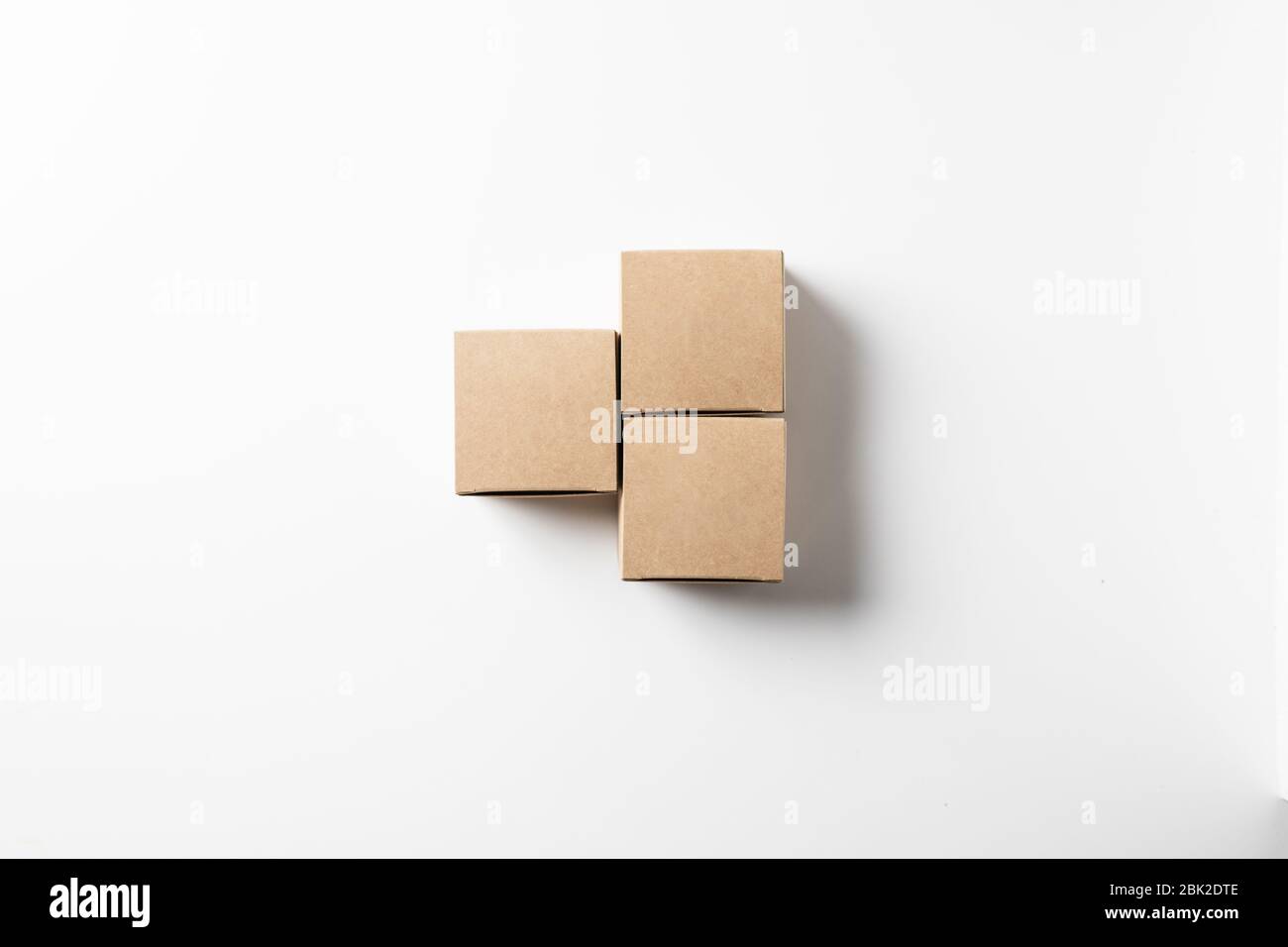Group of cardboard box isolated on white background with clipping path ...