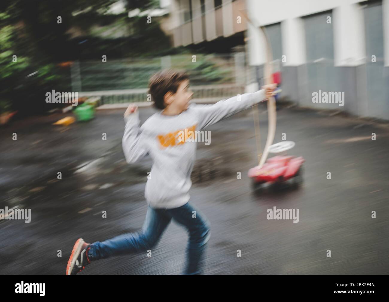 A boy doing archery Stock Photo - Alamy