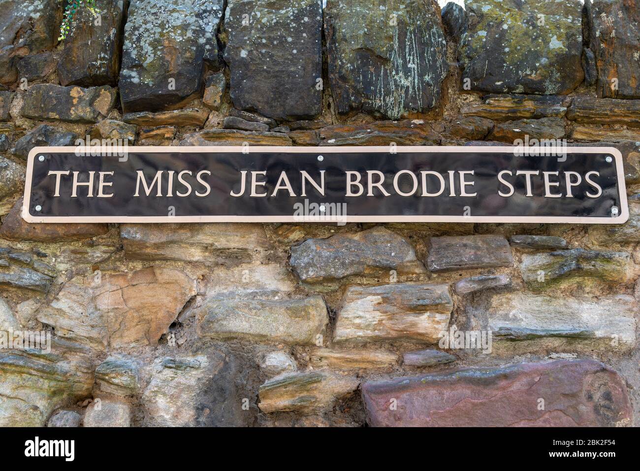 “The Miss Jean Brodie Steps” street sign named after Muriel Spark’s ...