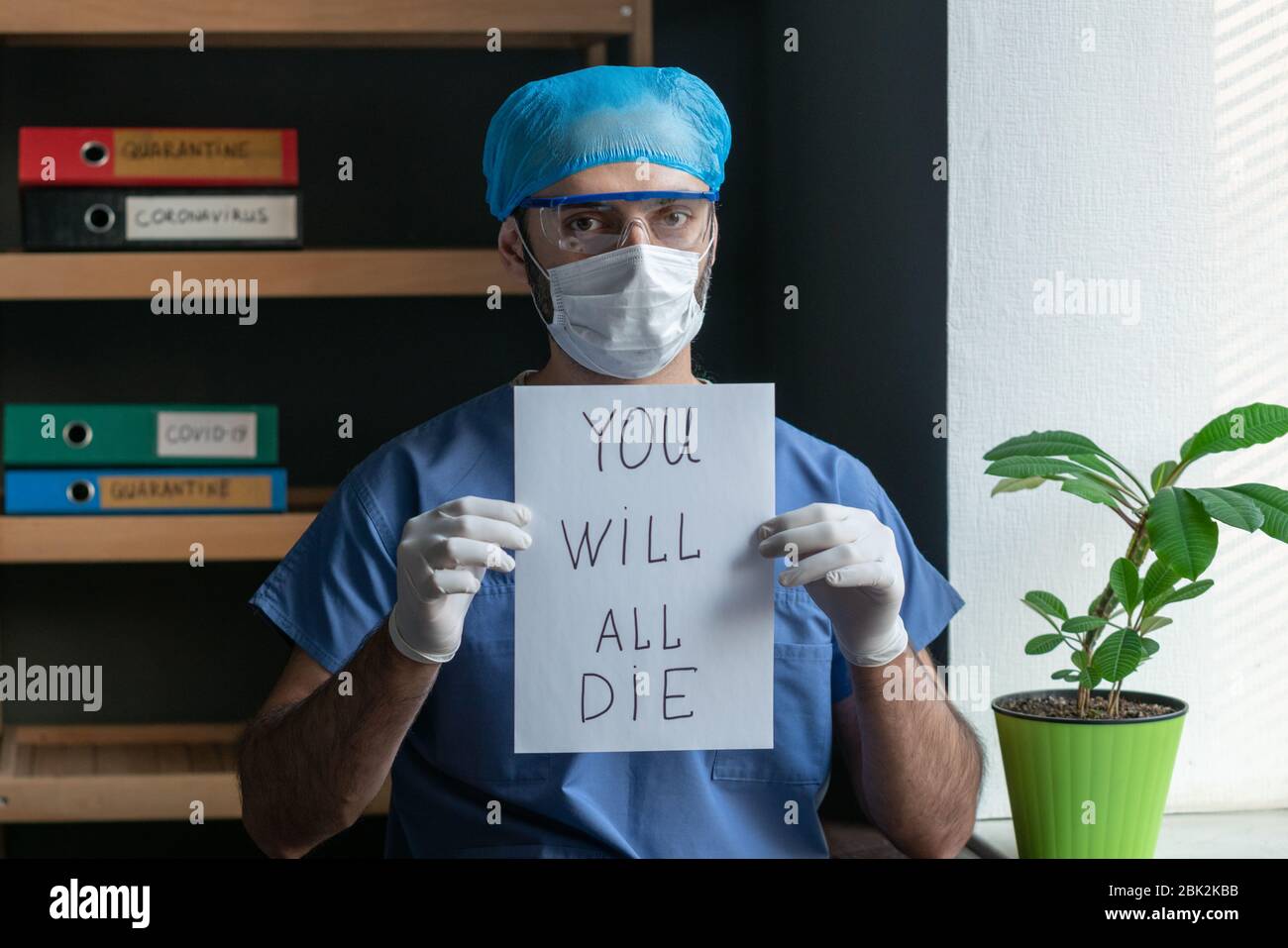 Doctor Shows Poor Prognosis Which Refers To Death Stock Photo - Alamy