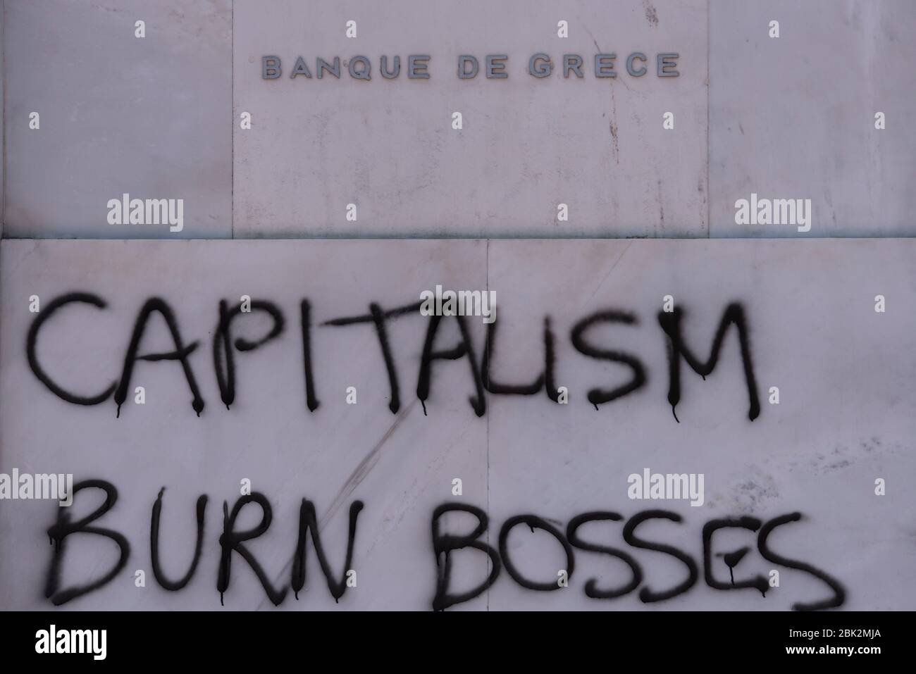 Athens, Greece. 1st May, 2020. Members of PAME the workers' union ...