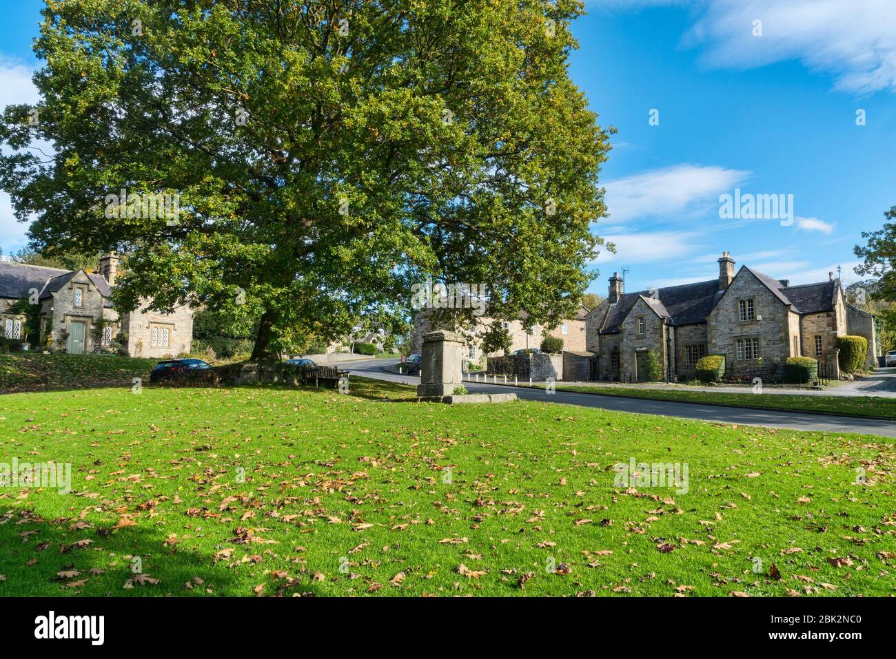 Wensleydale autumn, Wensley village, Yorkshire, England, UK Stock Photo ...