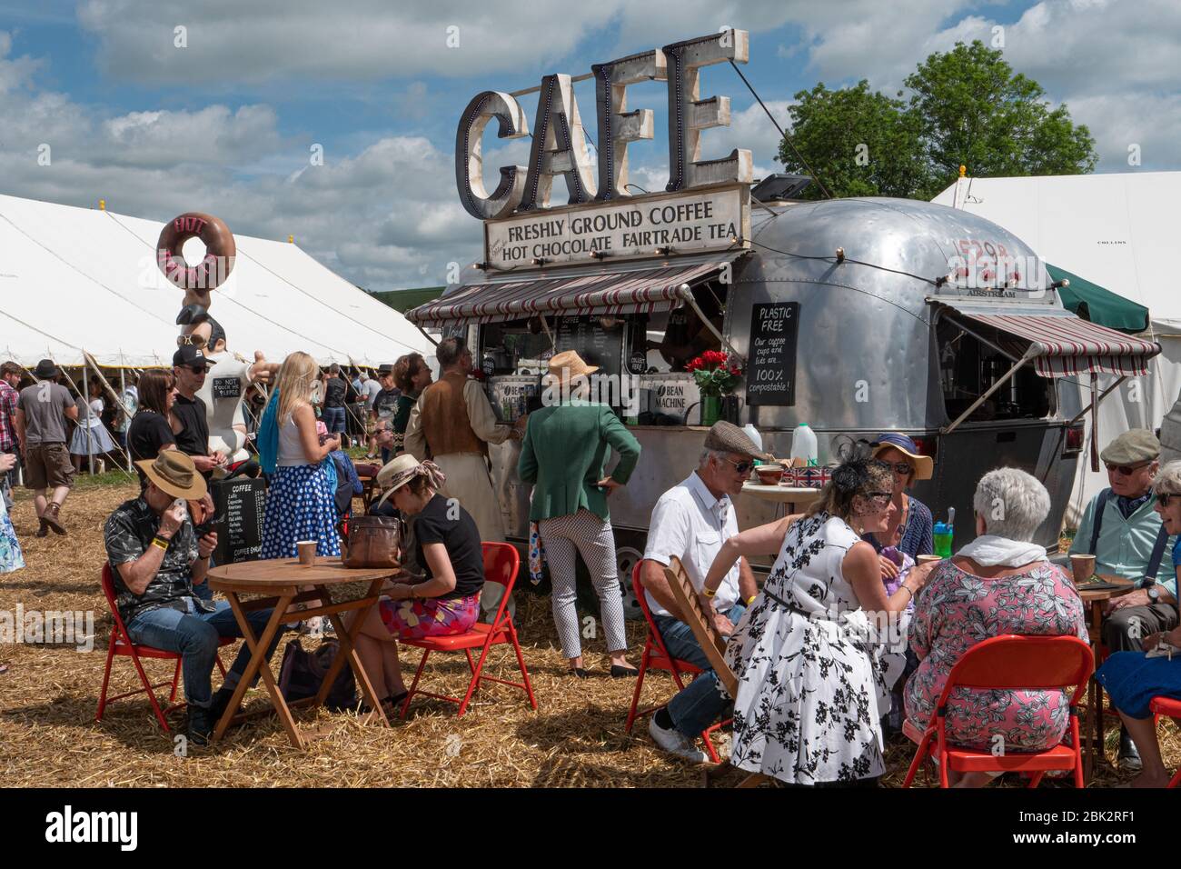 Vintage Nostalgia Retro Forty's Festival in Wiltshire England UK Stock ...