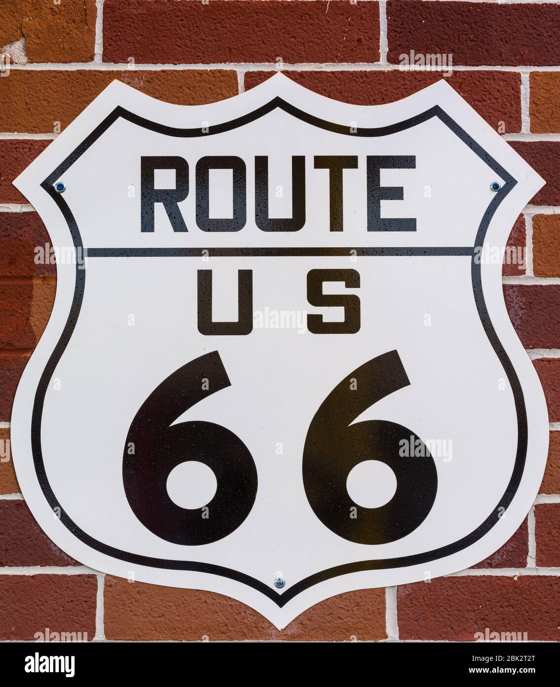 Historic route 66 sign in the USA Stock Photo - Alamy