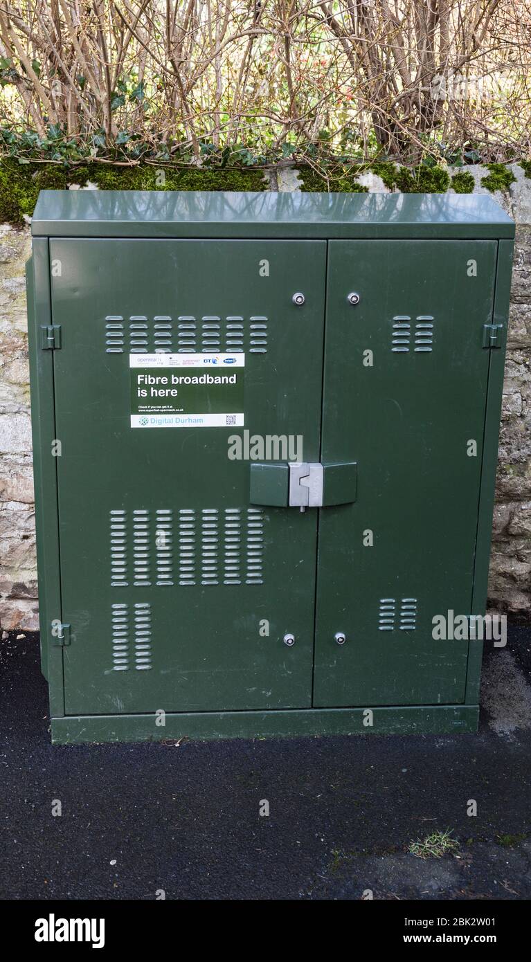 BT Fibre Broadband cabinet in Middleton in Teesdale,England,UK Stock ...