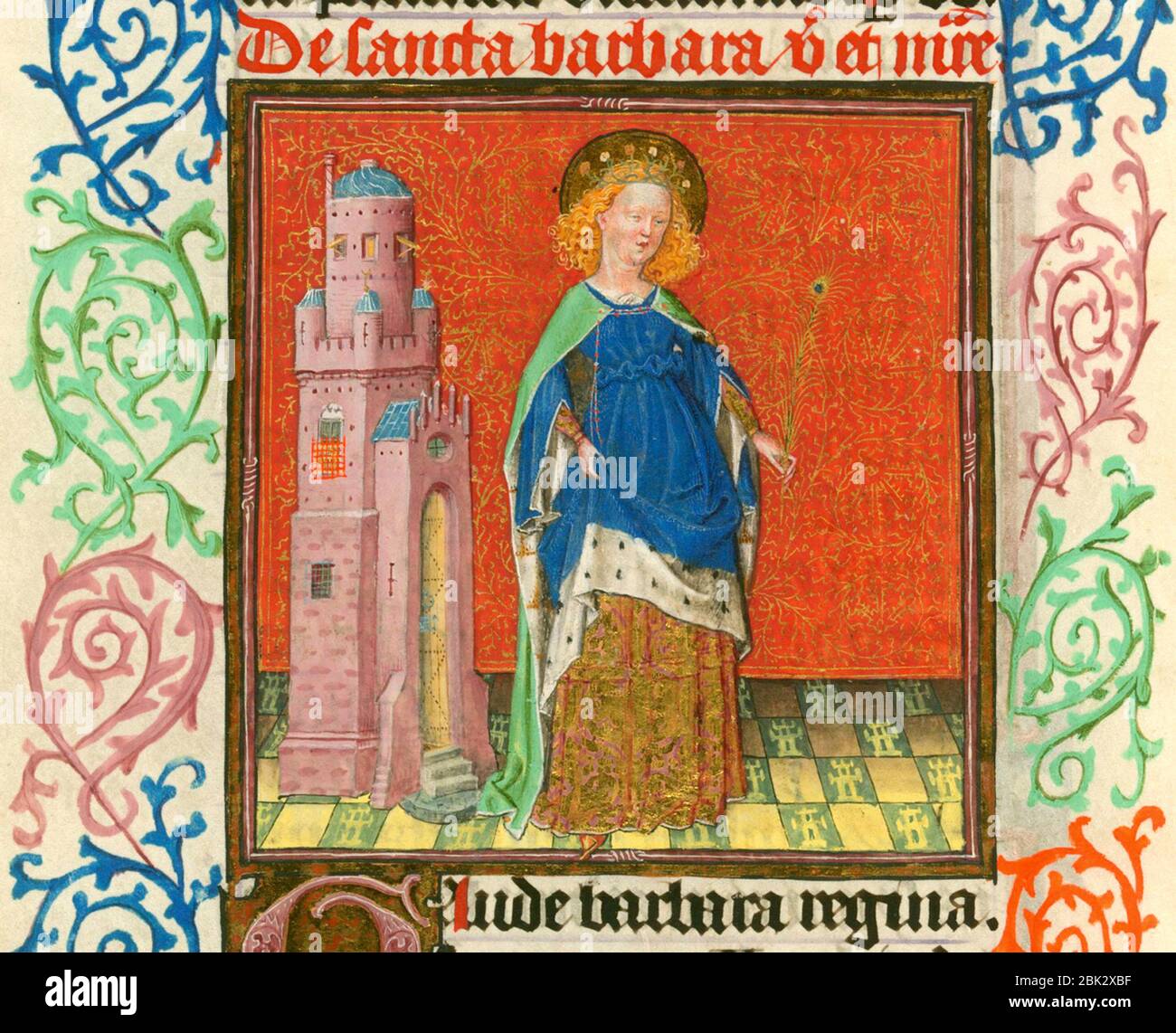 Vintage Medieval painting of a religious christian saint Stock Photo ...