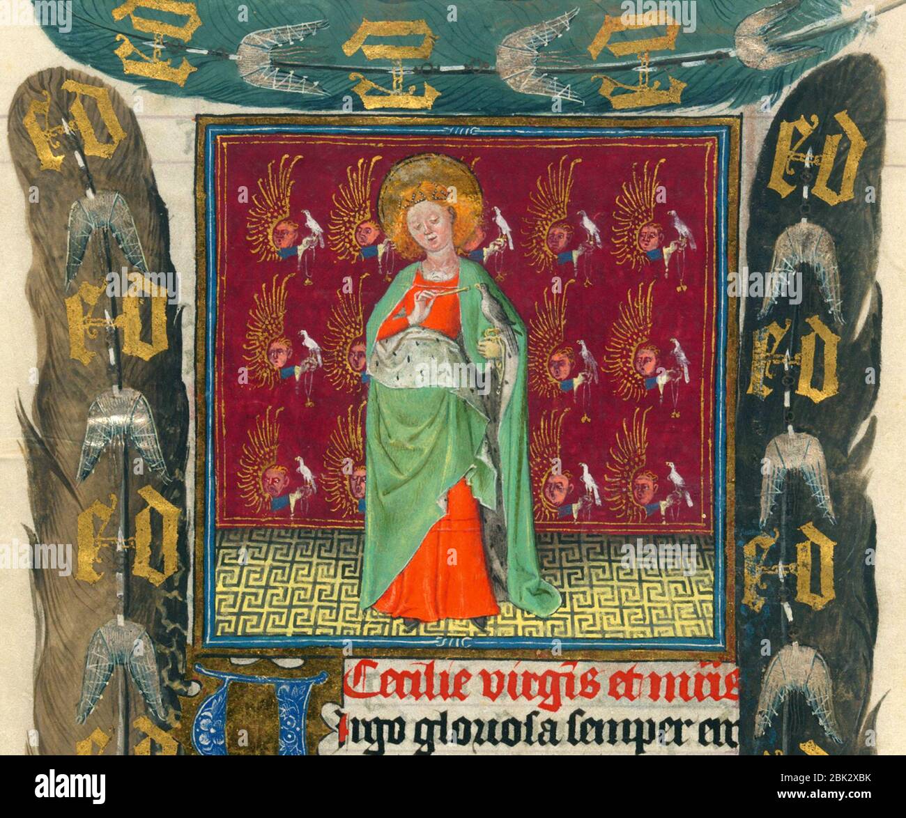 Vintage Medieval painting of a religious christian saint Stock Photo ...