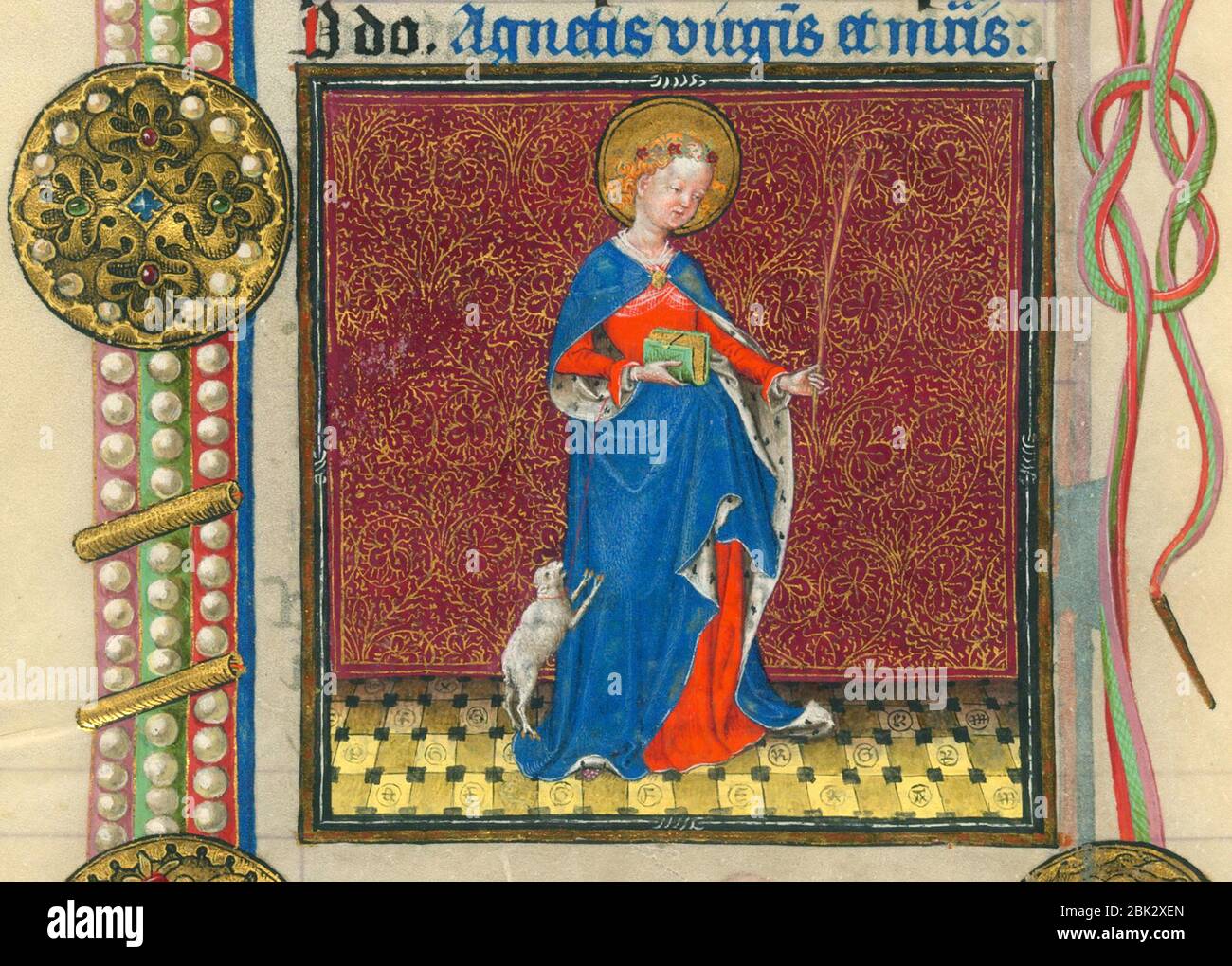 Vintage Medieval painting of a religious christian saint Stock Photo ...