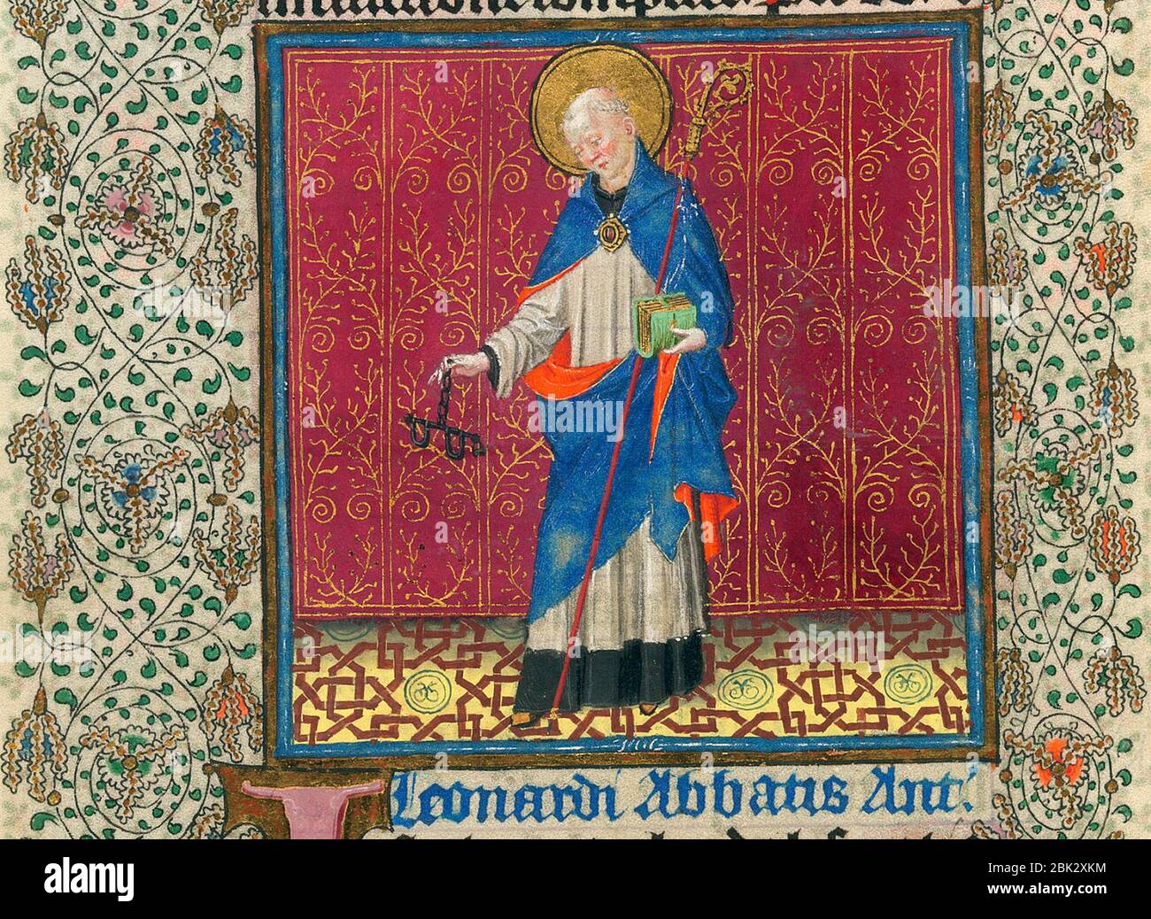 Vintage Medieval painting of a religious christian saint Stock Photo ...