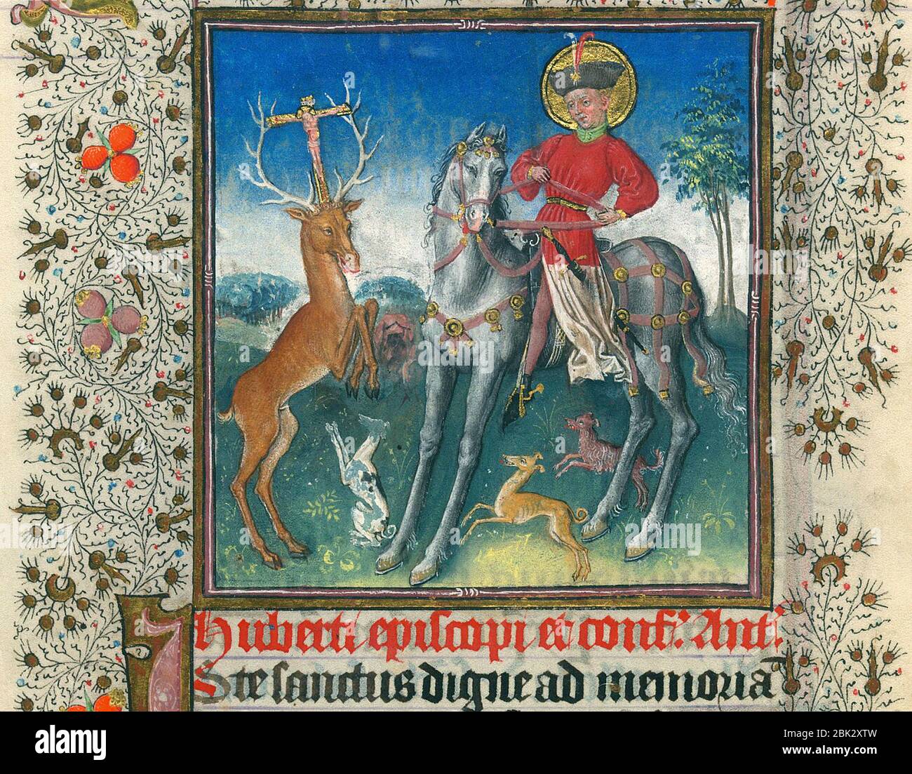 Vintage Medieval painting of a religious christian saint Stock Photo ...