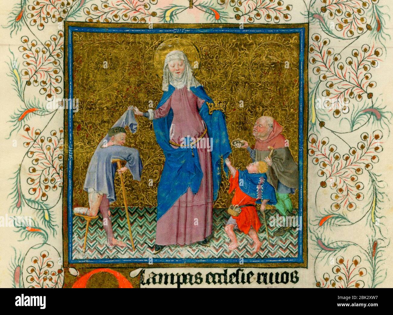 Vintage Medieval painting of a religious christian saint Stock Photo ...