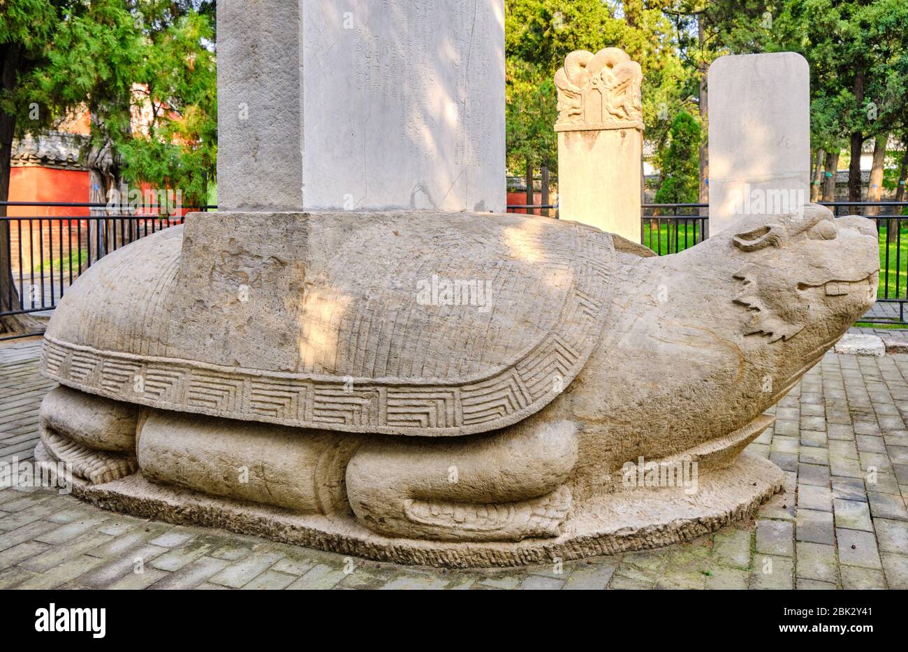 Bixi, Stone dragon tortoise base of Stele with commemorative ...