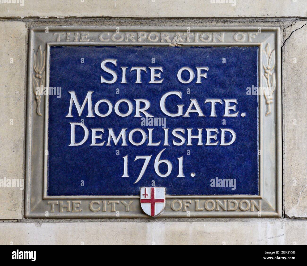 Moor Gate Plaque, 72 Moorgate, EC2, London Stock Photo - Alamy