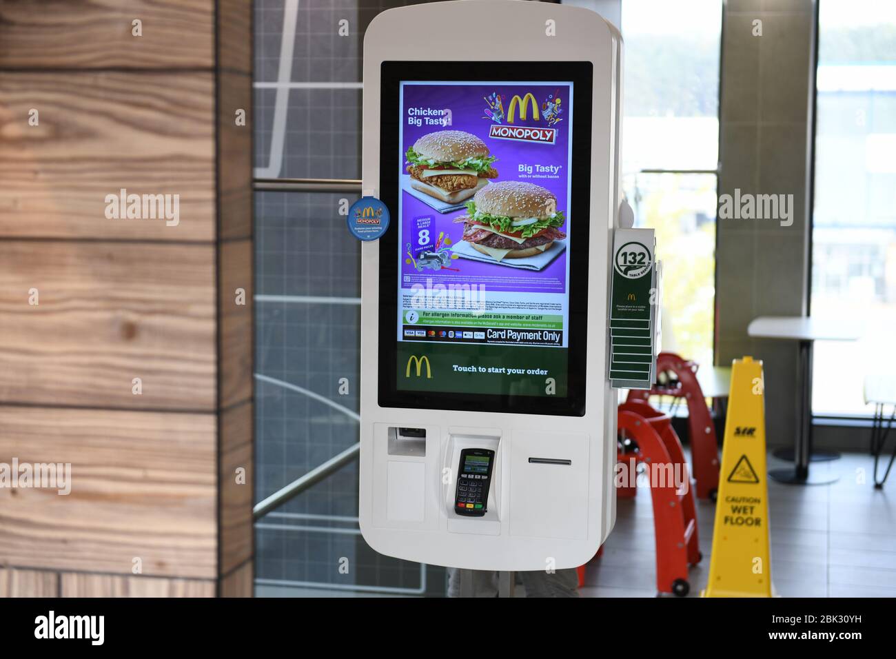 Self service interaction touchscreeen facilities inside a typical ...