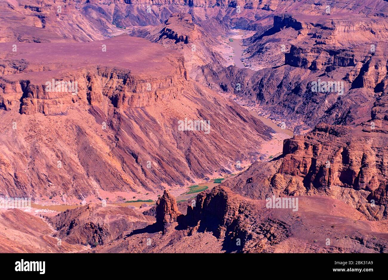 Fishriver-Canyon, gorge, desert landscape, near Hobas, Namibia Stock ...