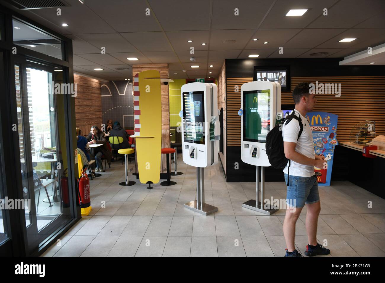 Inside of a McDonalds restaurant in the UK Stock Photo - Alamy