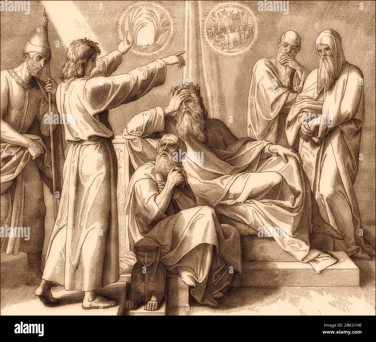 Joseph Interprets Pharaoh's Dreams, Old Testament, by Julius Schnorr ...