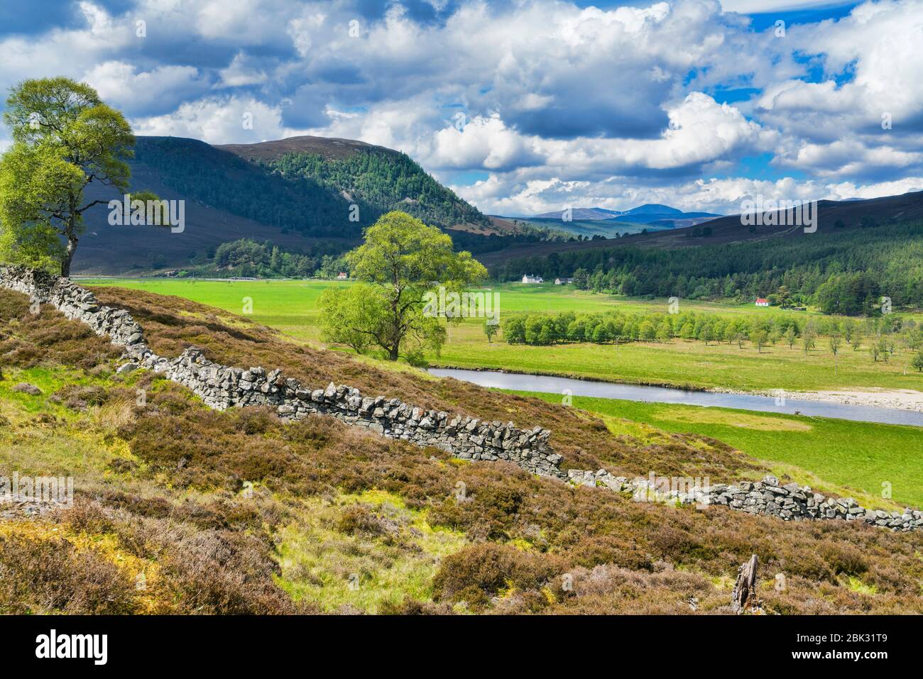 Linn of Dee, River Dee, Braemar, summer, Aberdeenshire, Highland Region ...