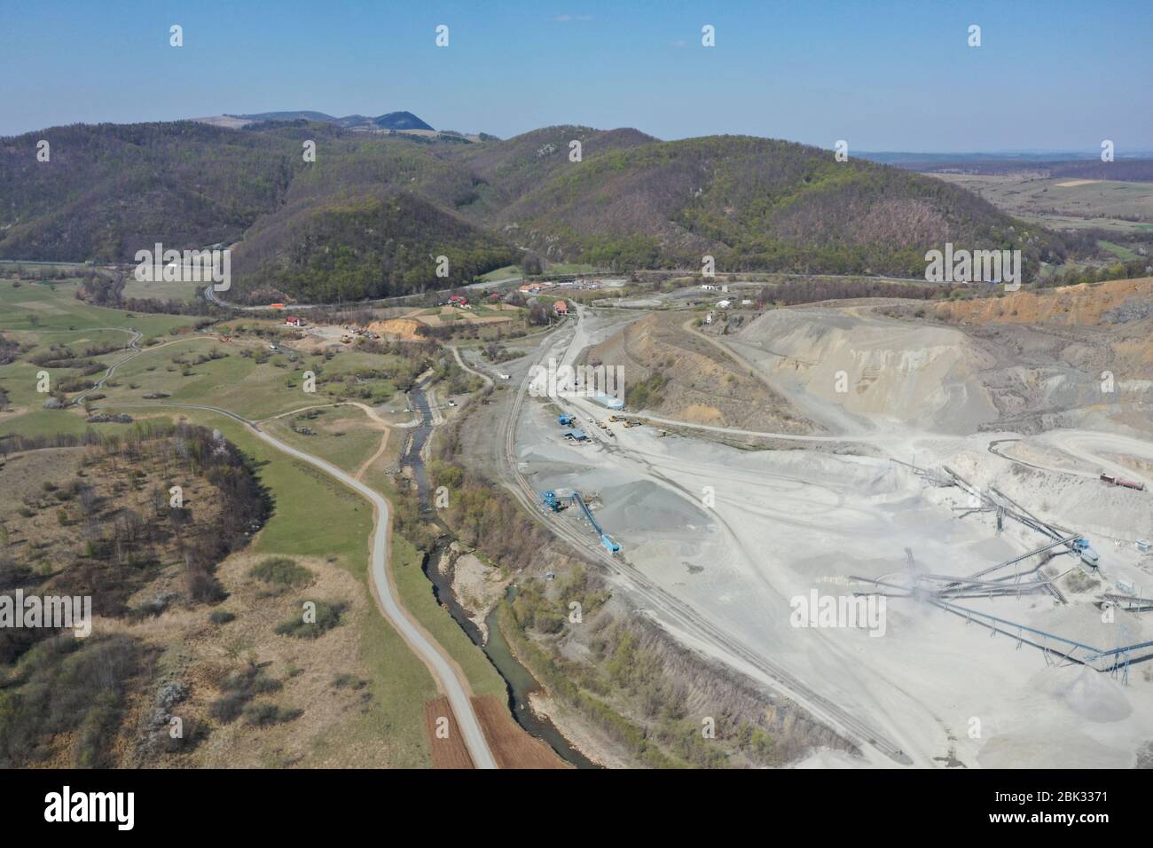 Grandemar granite quarry located in Morlaca village, Transylvania ...