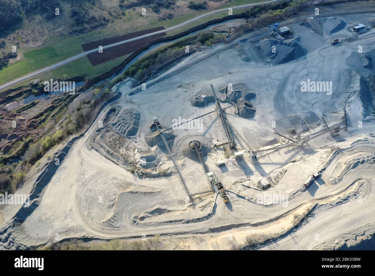 Grandemar granite quarry located in Morlaca village, Transylvania ...