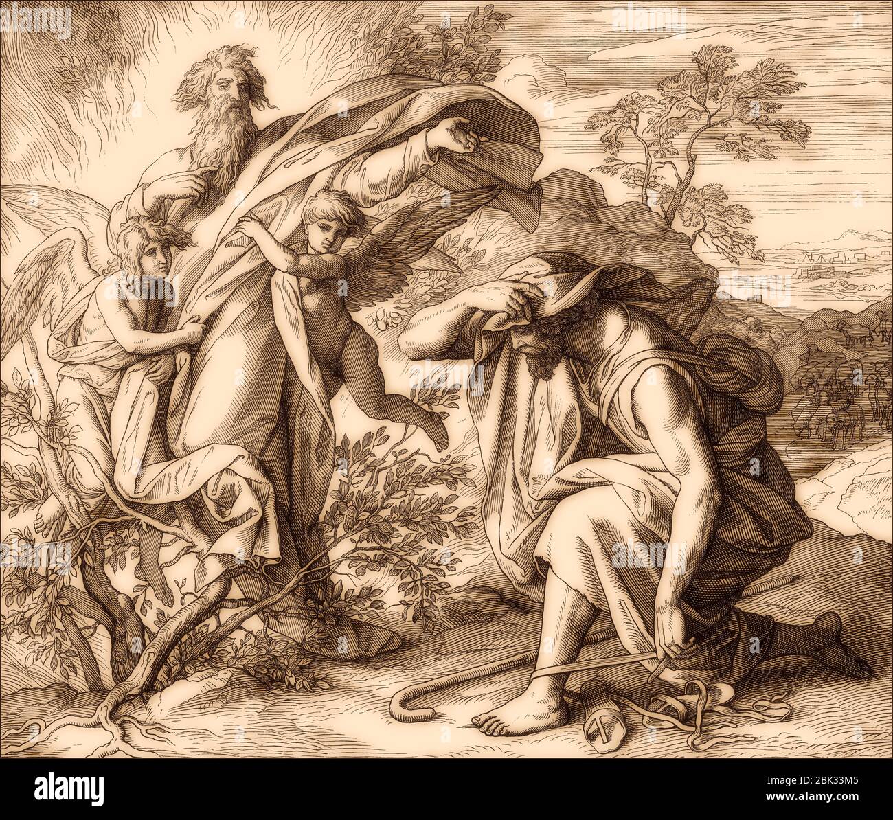 Moses At The Burning Bush Stock Clipart Royalty-Free, 42% OFF