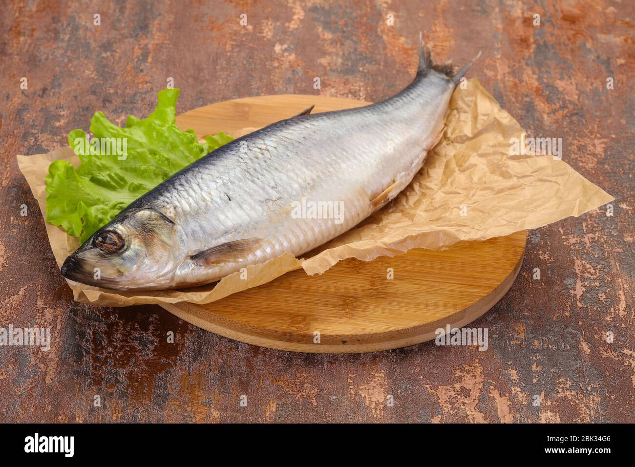 Salted herring fish ready for eat Stock Photo - Alamy
