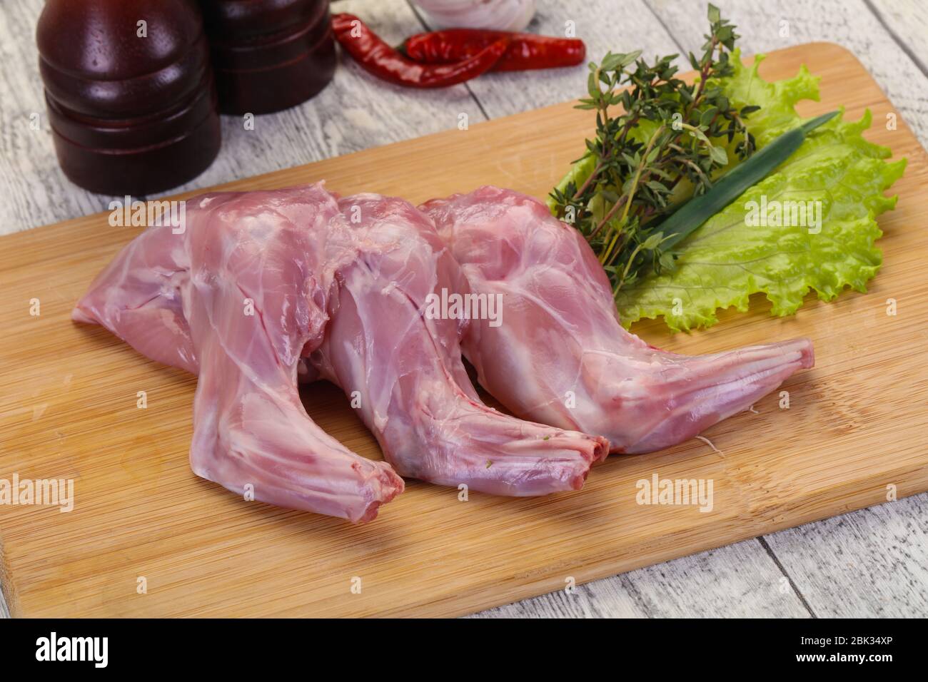 Raw rabbit legs ready for cooking Stock Photo - Alamy