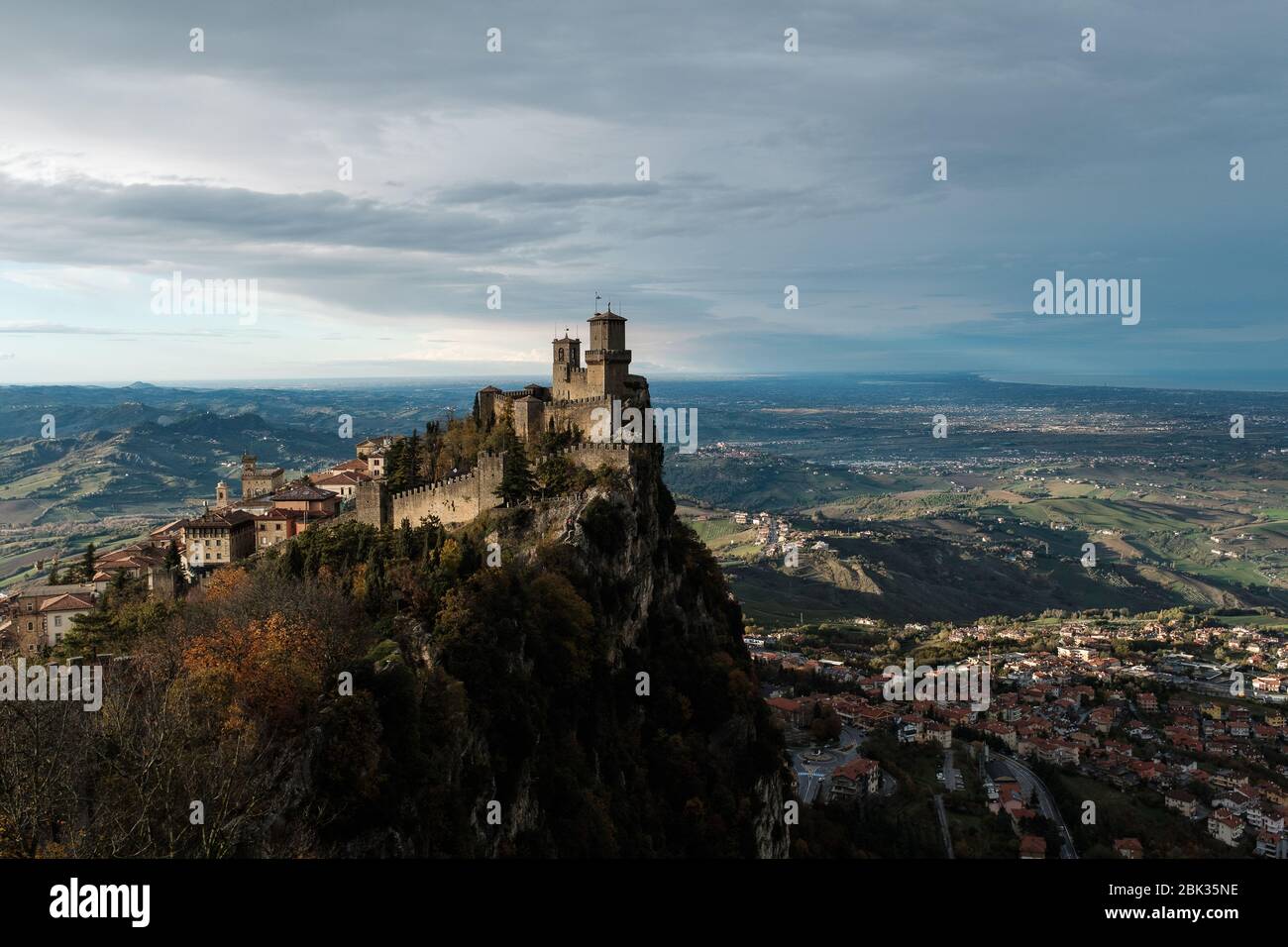 Looking towards the Second Tower in San Marino, the fifth smallest ...
