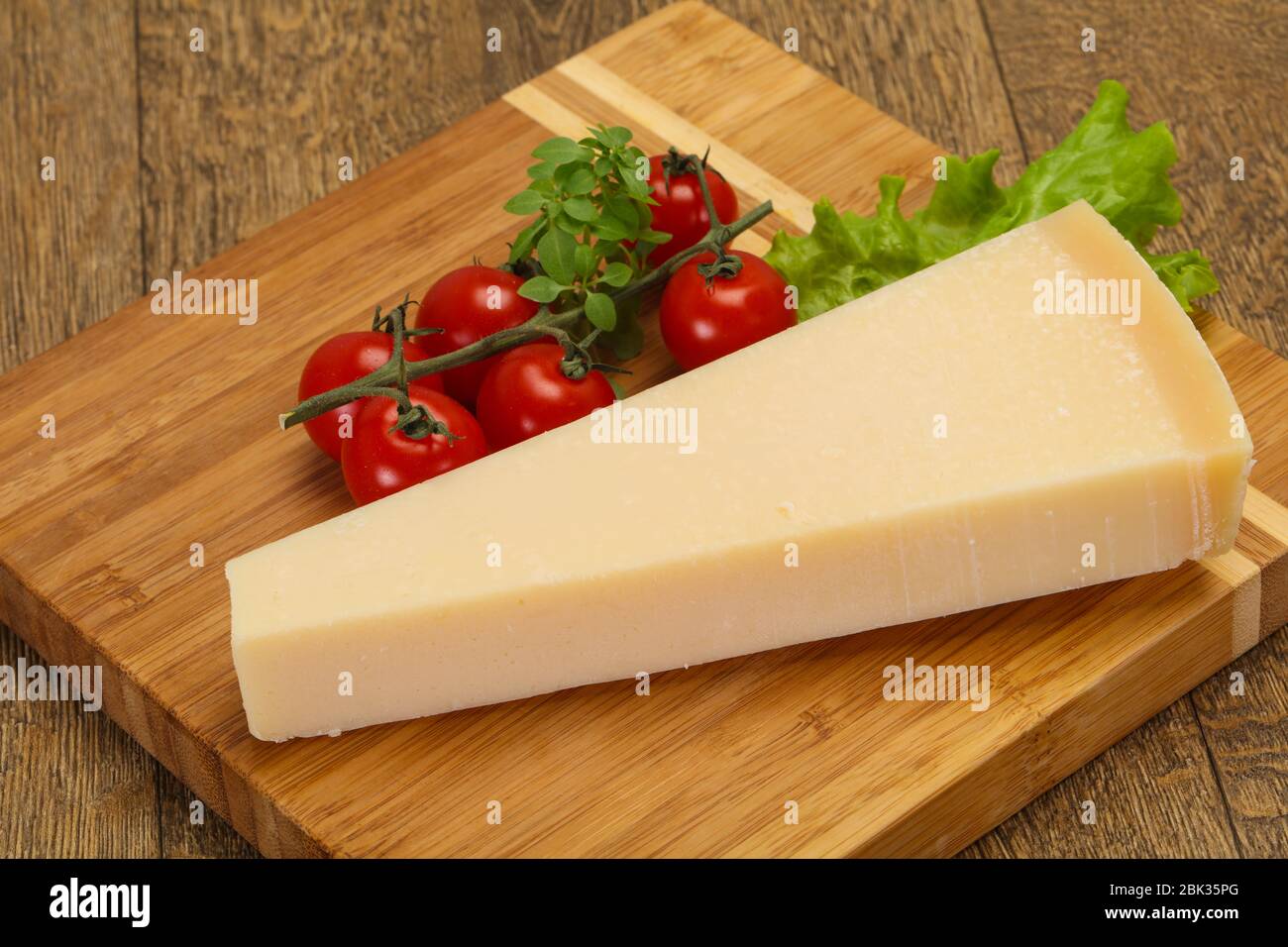 Italian traditional parmesan cheese triangle served salad Stock Photo ...