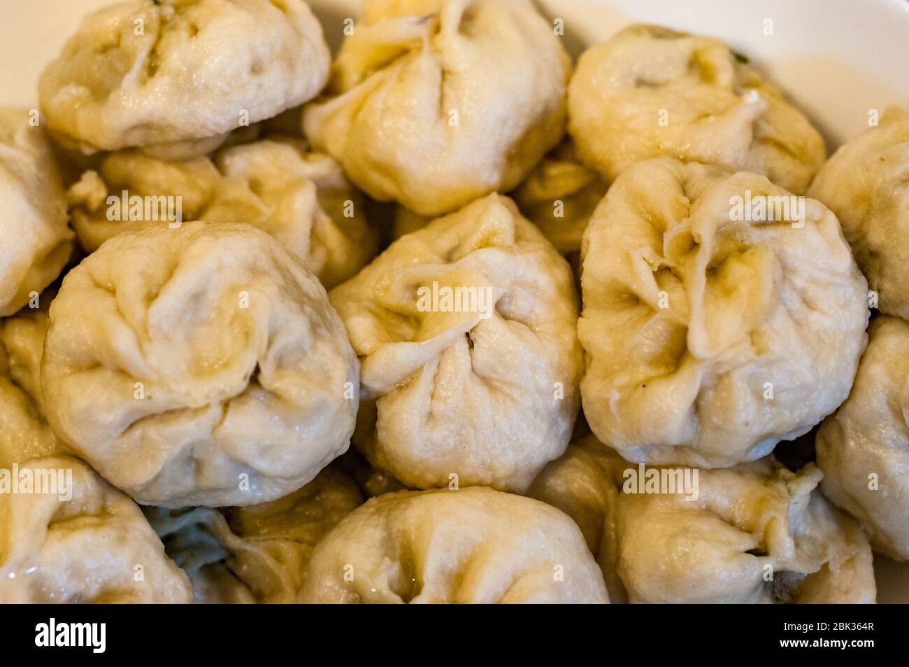 Homemade Chinese baozi stuffed with non traditional lamb and vegetables ...