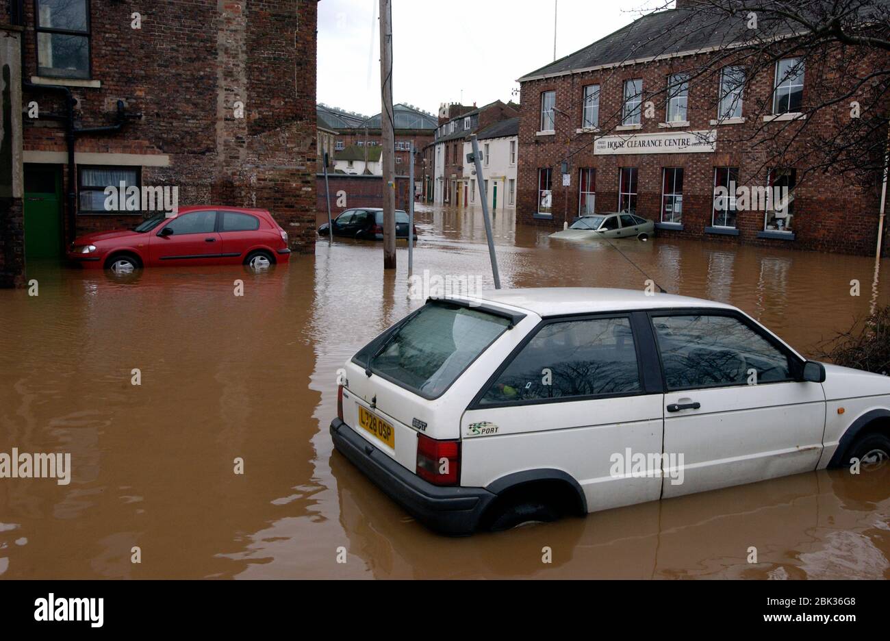 Flooding Carlisle Northern England January 2005 following River Eden ...