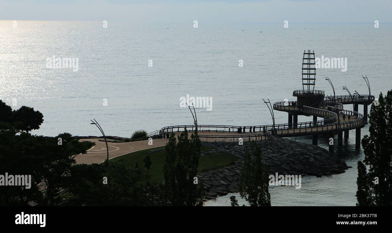 An aerial view of Brant St. Pier Burlington, Canada Stock Photo - Alamy