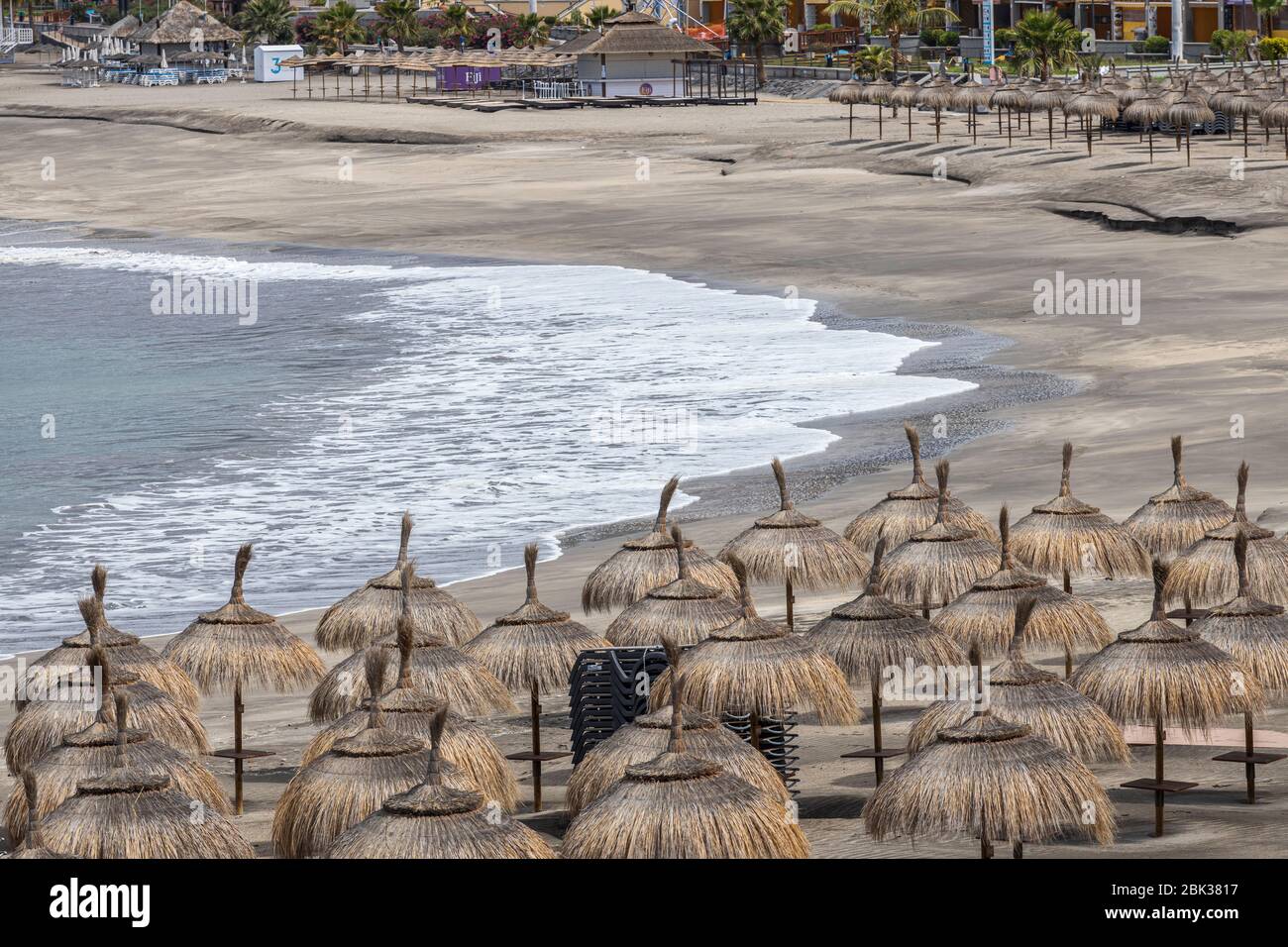 Empty Beaches In The Tourist Resort Areas Of Costa Adeje Tenerife empty-beaches-in-the-tourist-resort-areas-of-costa-adeje-tenerife