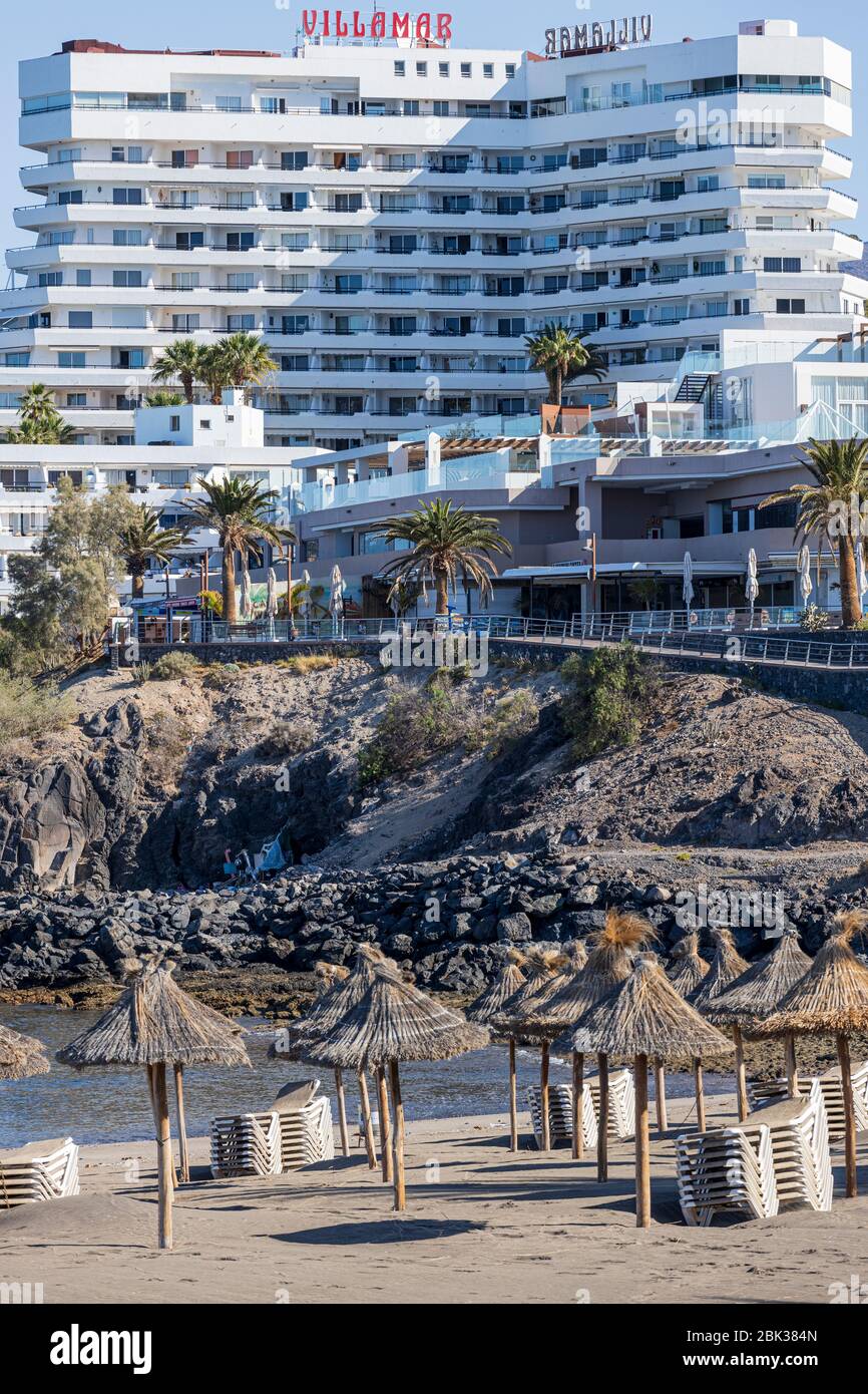 Empty Beaches In The Tourist Resort Areas Of Costa Adeje Tenerife empty-beaches-in-the-tourist-resort-areas-of-costa-adeje-tenerife