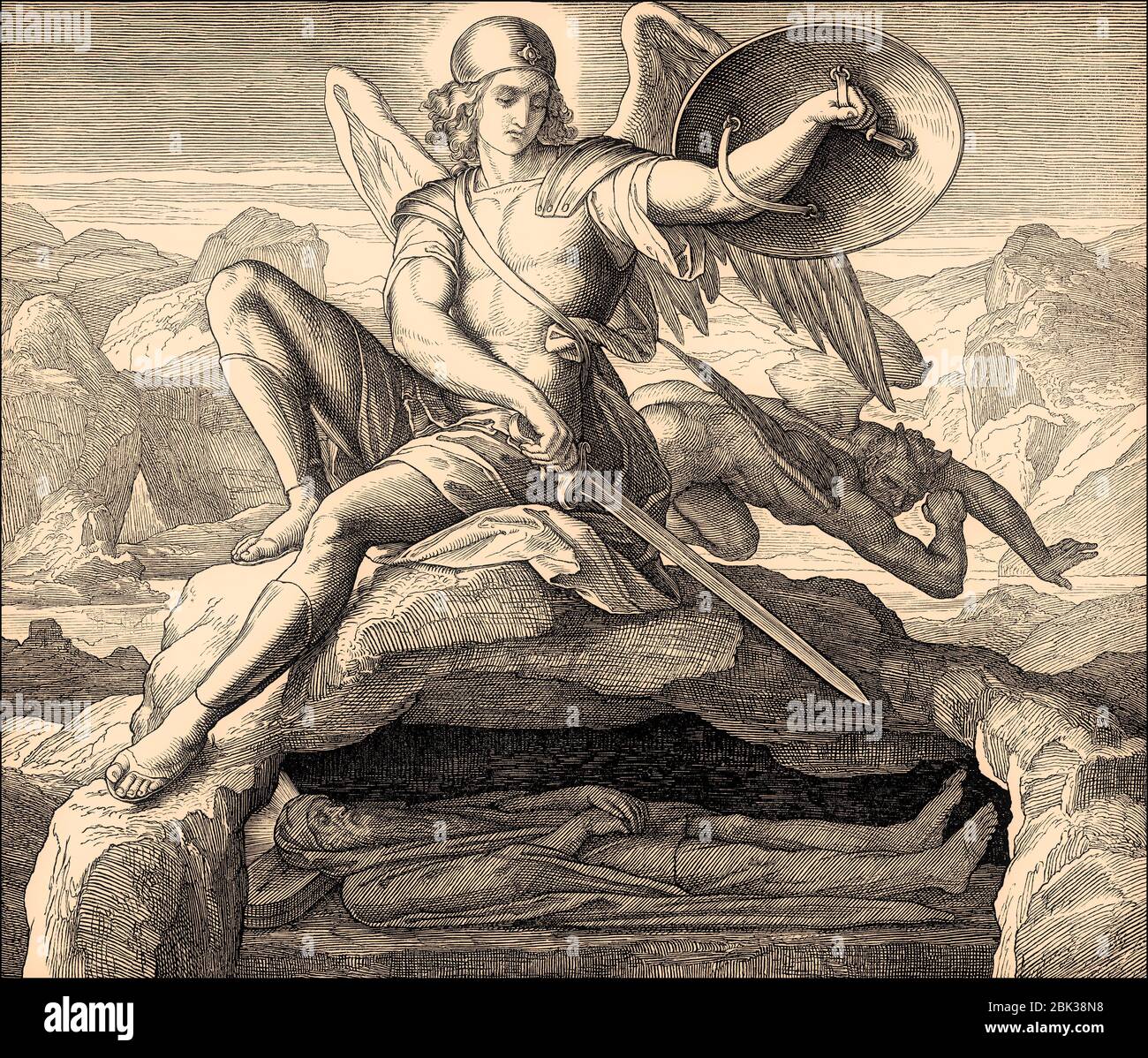 Burial of Moses, Old Testament, by Julius Schnorr von Carolsfeld, 1860 ...