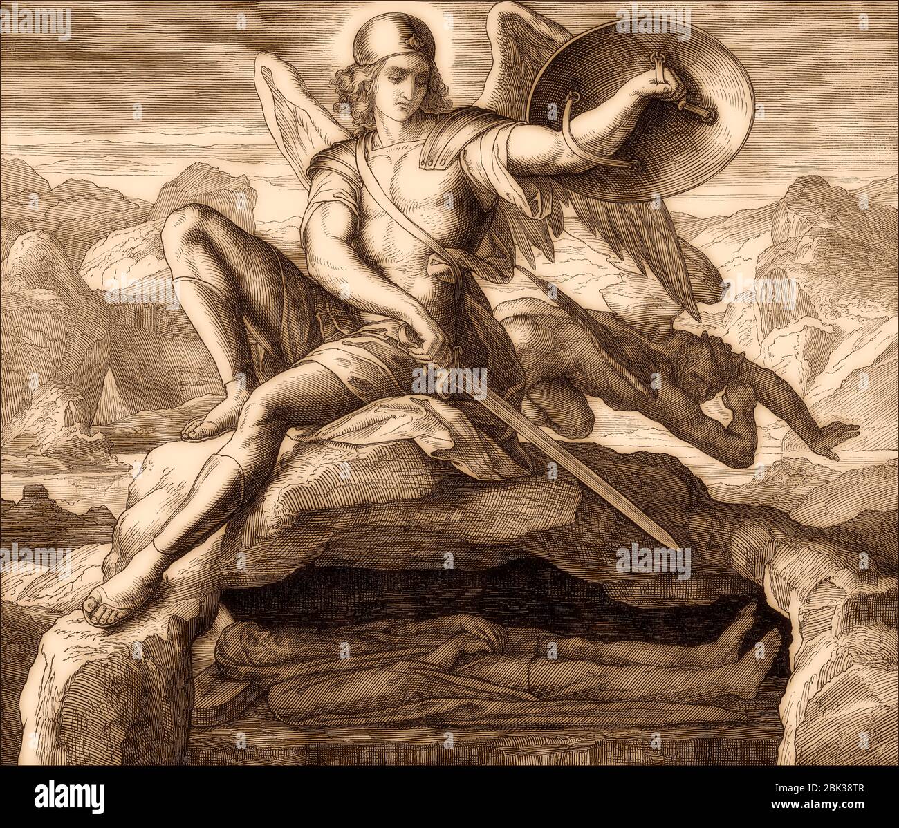 Burial of Moses, Old Testament, by Julius Schnorr von Carolsfeld, 1860 ...