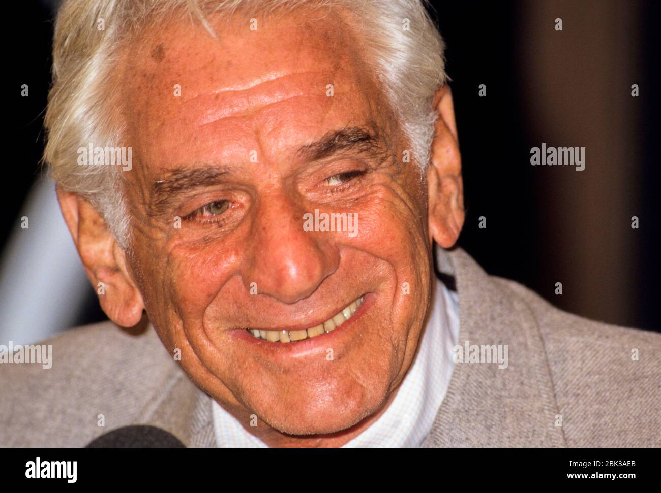 Leonard Bernstein composer and conductor 1986 Stock Photo - Alamy