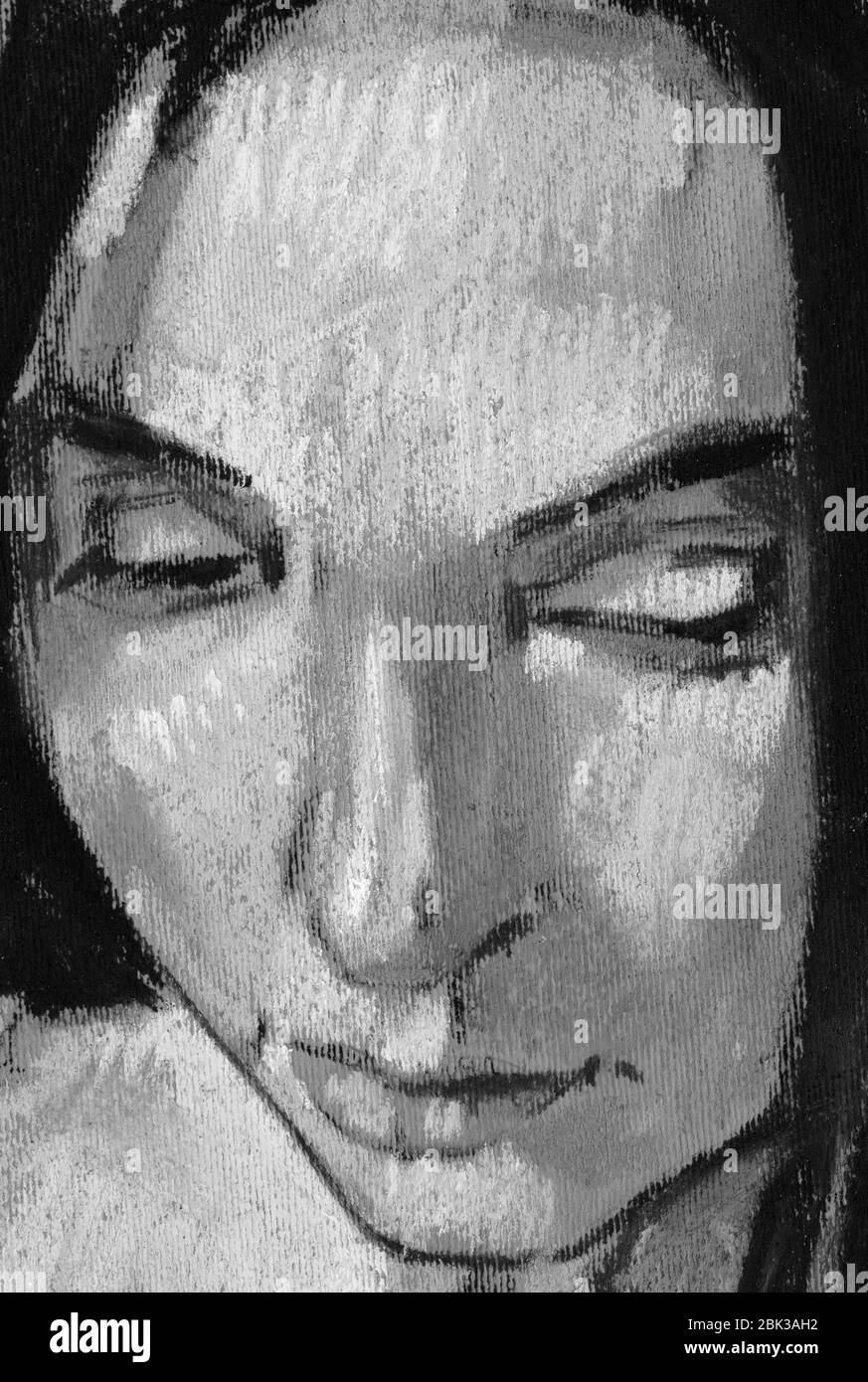 female portrait, pencil drawing illustration, sketch Stock Photo - Alamy