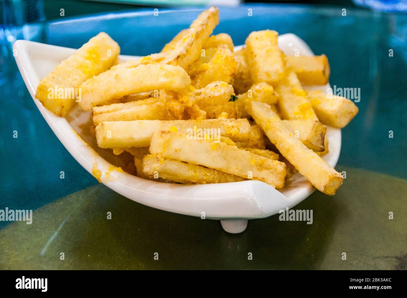 A plate of winter melon chips at a modern style Shanghai cuisine ...