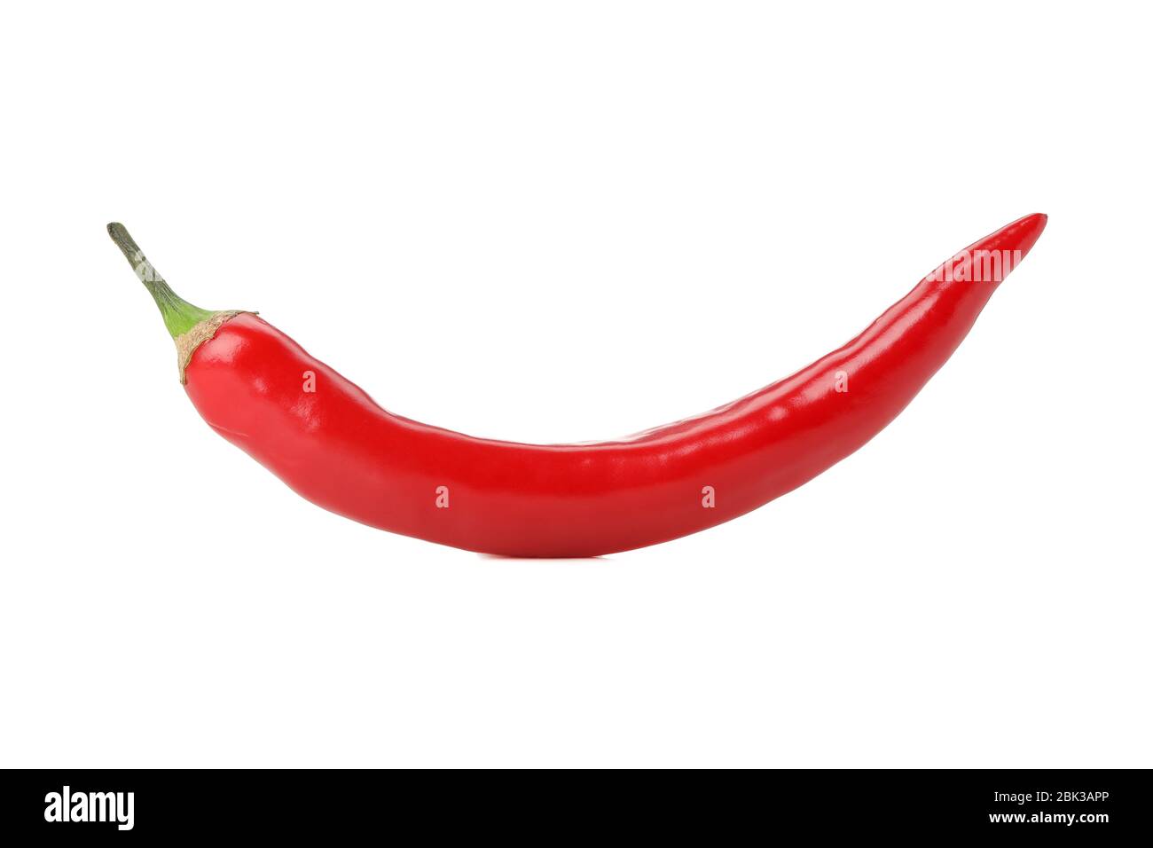 Single chilli pepper isolated on white background Stock Photo - Alamy