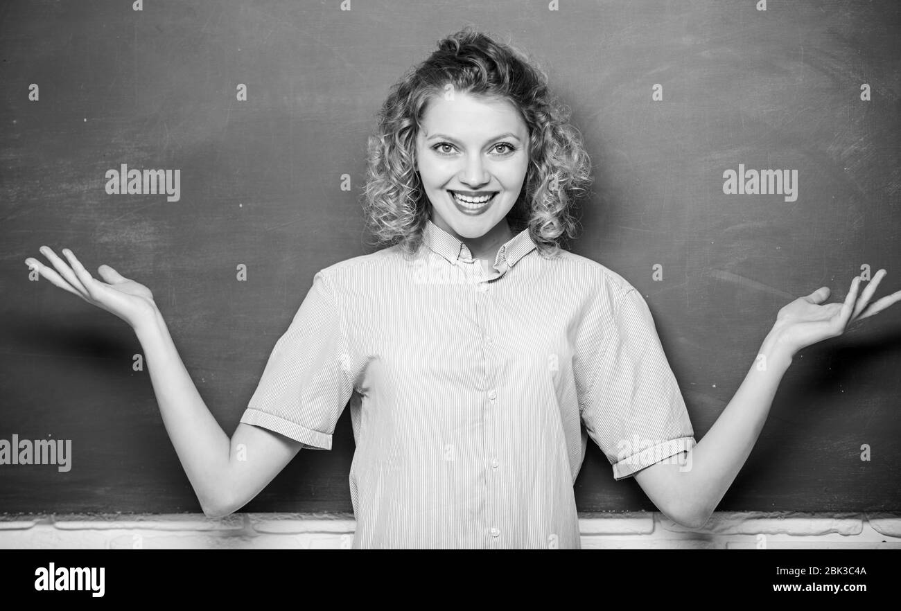 welcome on board. woman teacher at school lesson. back to school. woman ...