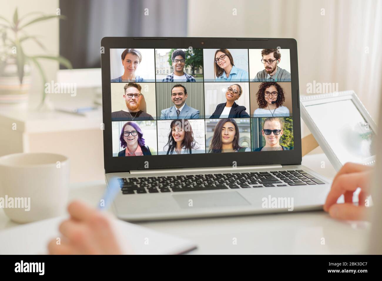 Team video call hi-res stock photography and images - Alamy
