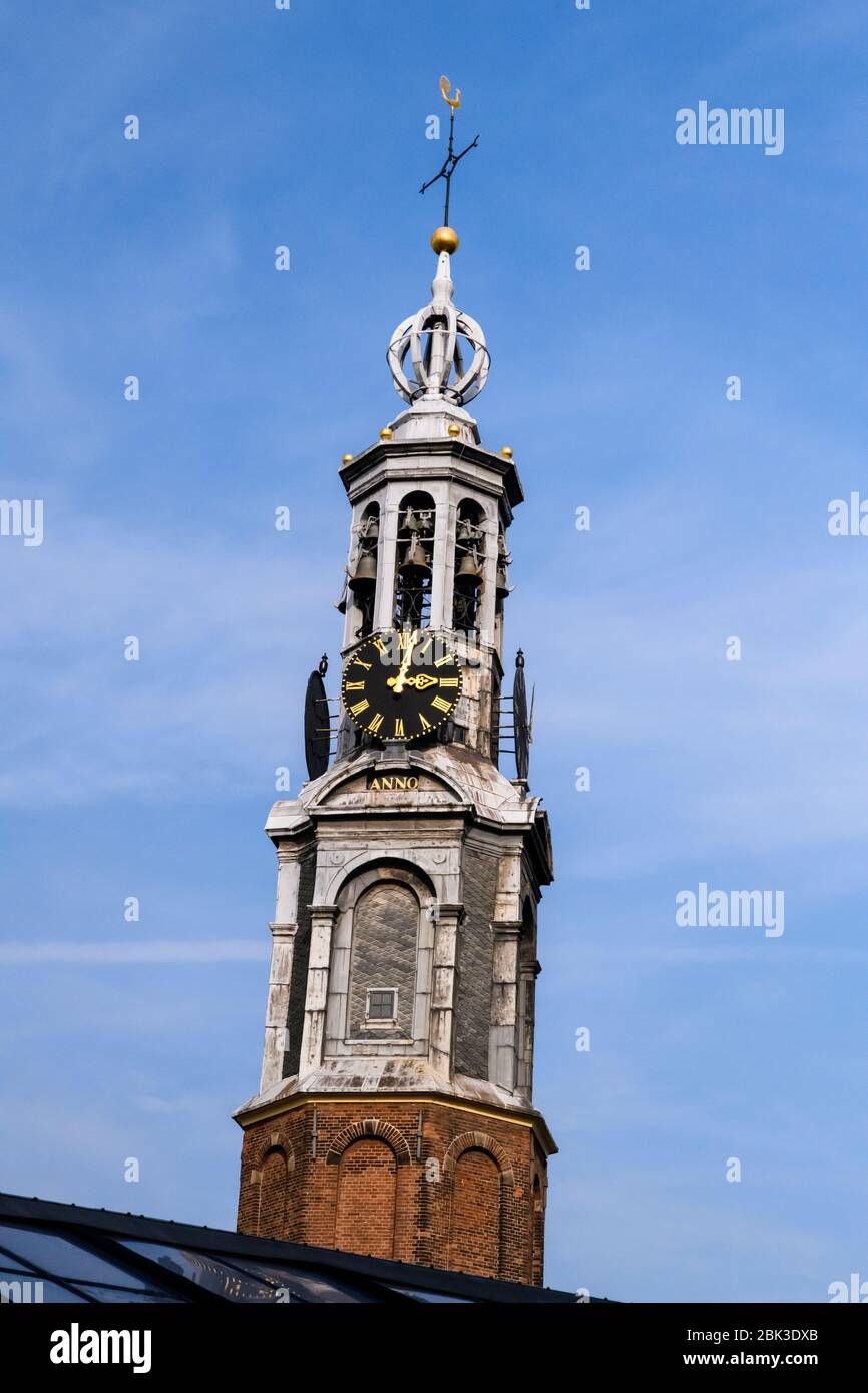 Clock tower, Amsterdam, North Holland, Netherlands Stock Photo - Alamy