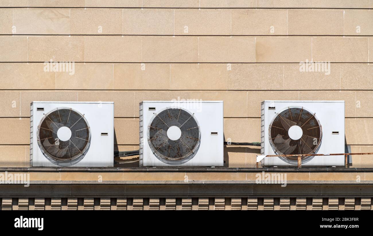 Air conditioning unit on outside wall hi-res stock photography and ...
