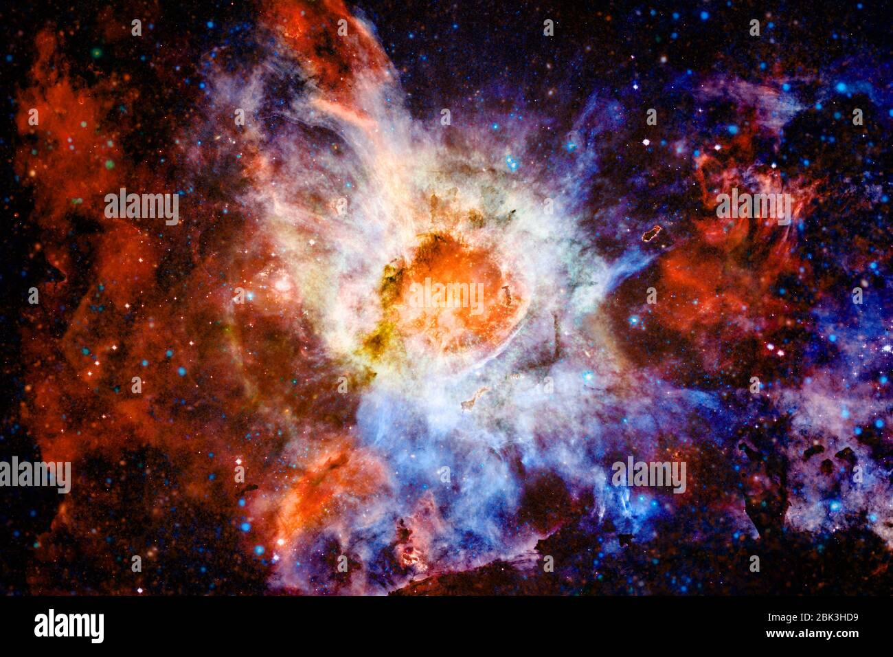 Cluster of stars in deep space. Milky way galaxy. Elements of this ...