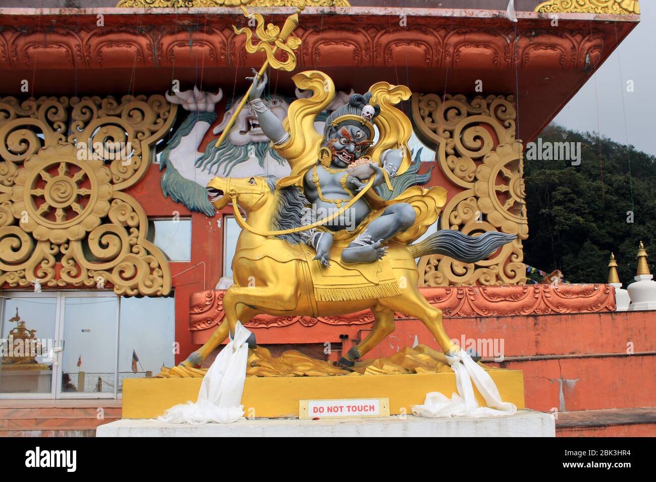 Different statues, stupa, architecture of Sikkim on Samdruptse Hill ...
